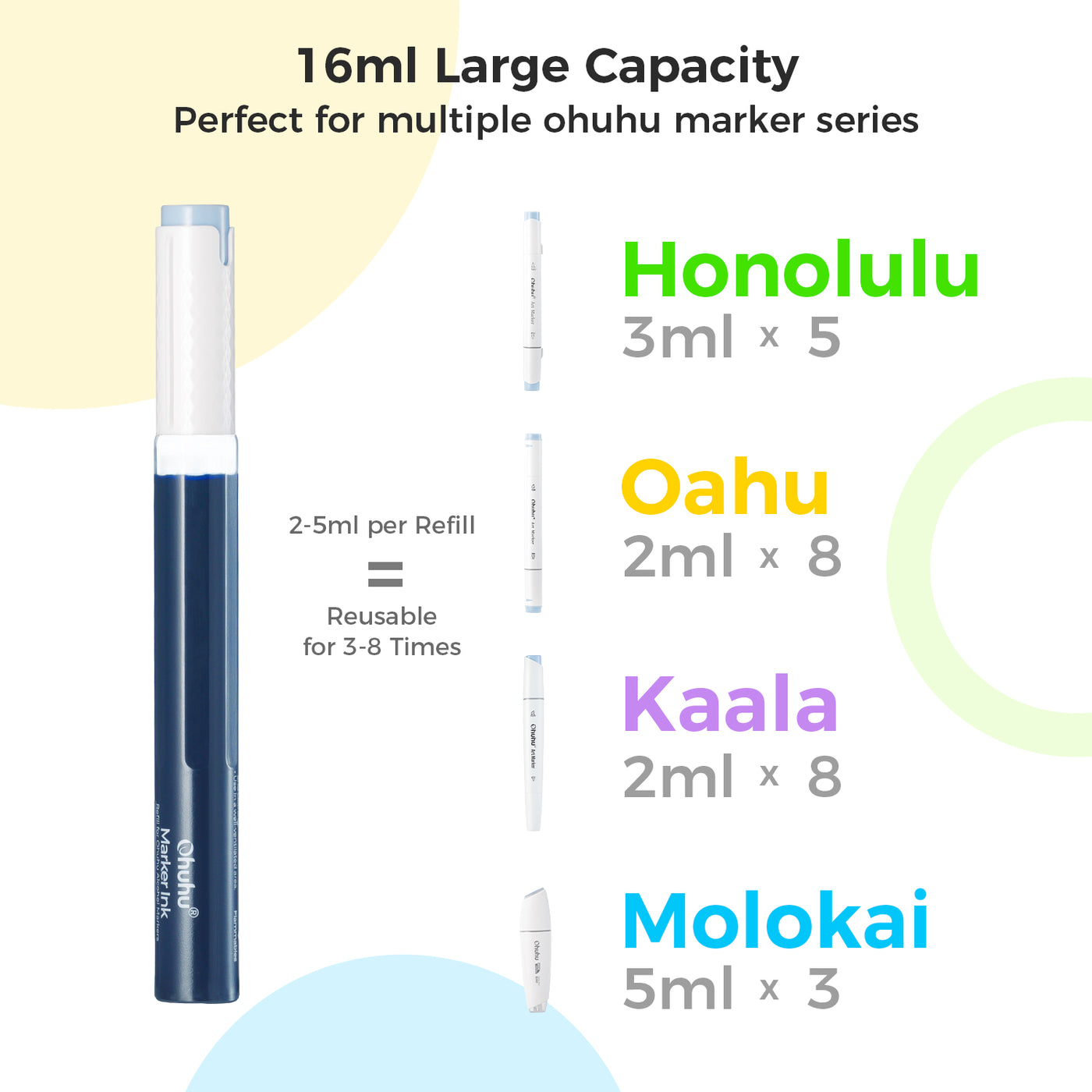Ohuhu Marker Ink 120 Refill for Alcohol marker – ohuhu